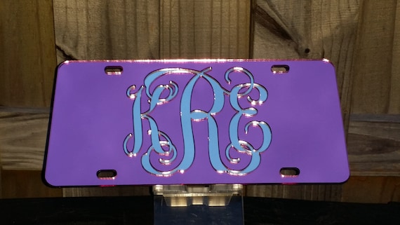 Custom Mirror pink License Plate Car Tag - Etsy