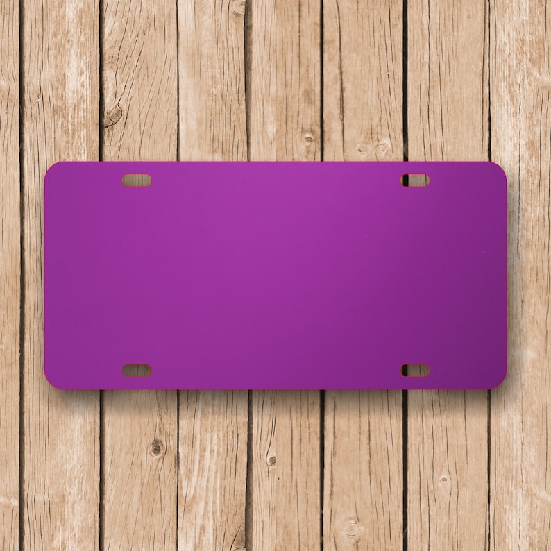 Custom Mirror purple License Plate Car Tag - Etsy