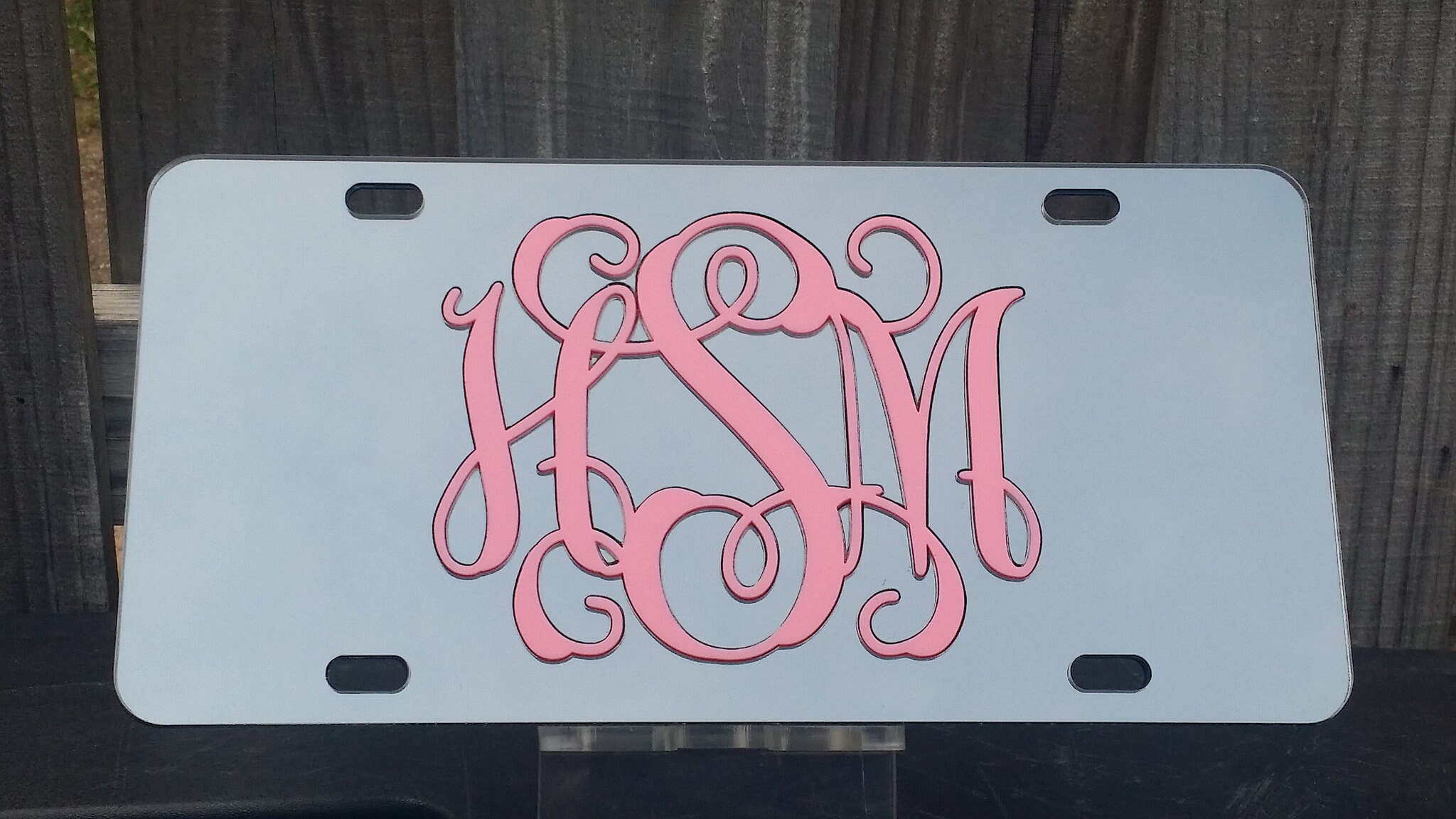 Custom pink License Plate Car Tag Personalized | Etsy