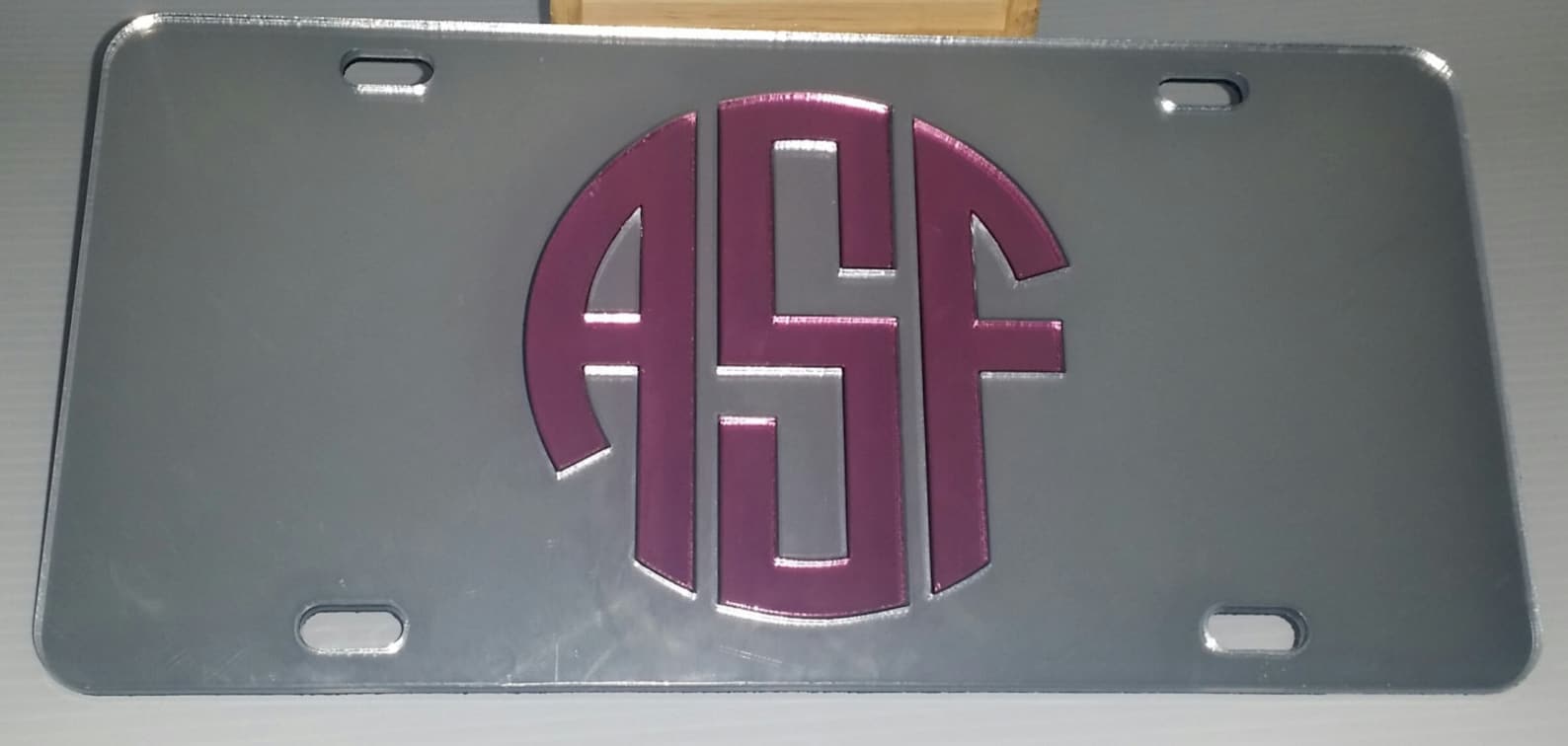 Monogram Mirror License Plate - Etsy