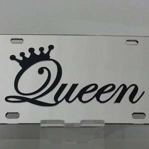 Queen License Plate, Laser Cut, Mirror License Plate - Etsy