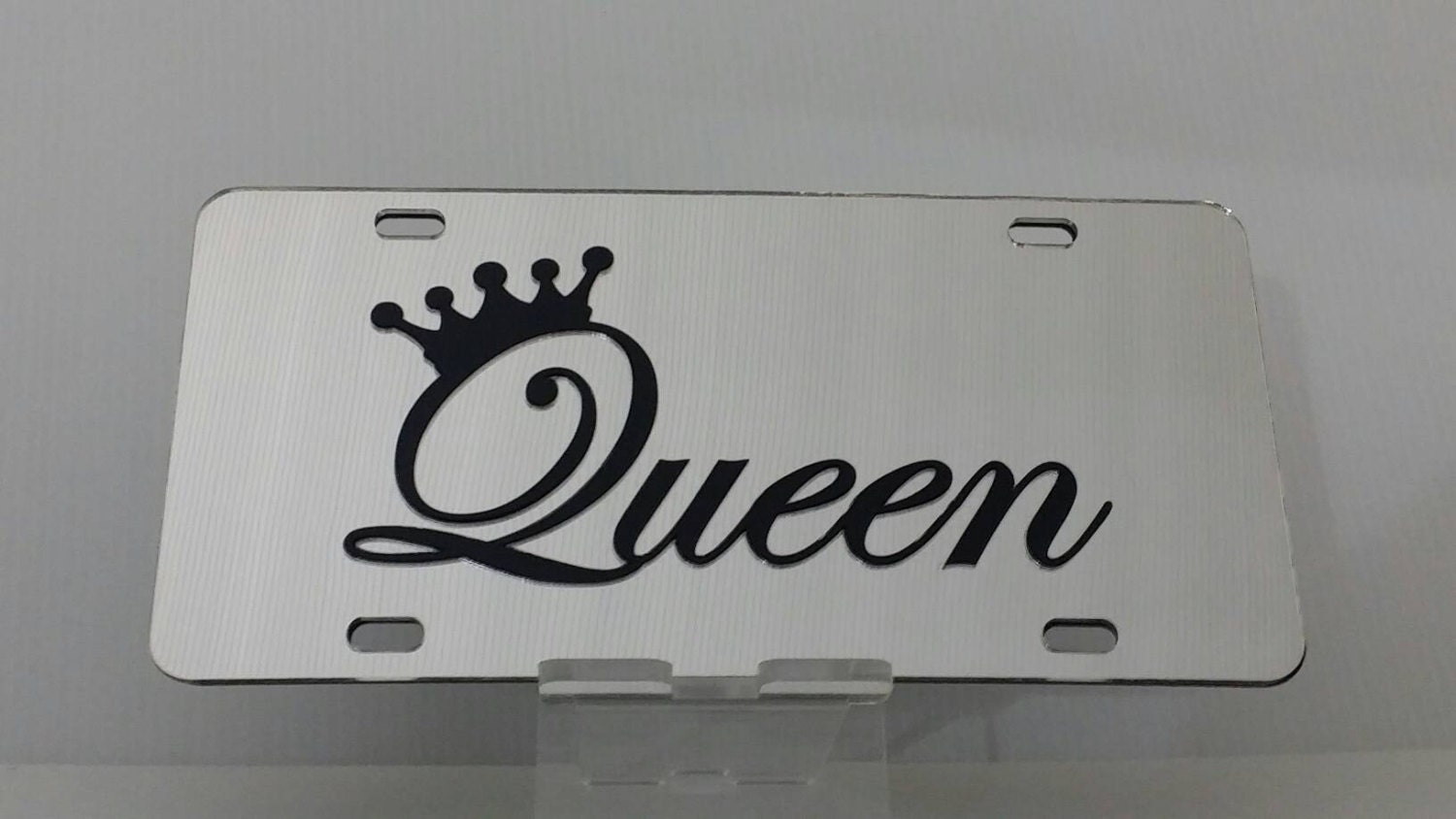 Queen License Plate Laser Cut Mirror License Plate | Etsy