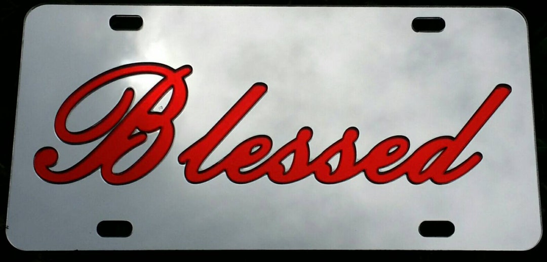 Blessed Car Tag, Mirror License Plate, Personalized License Plate - Etsy