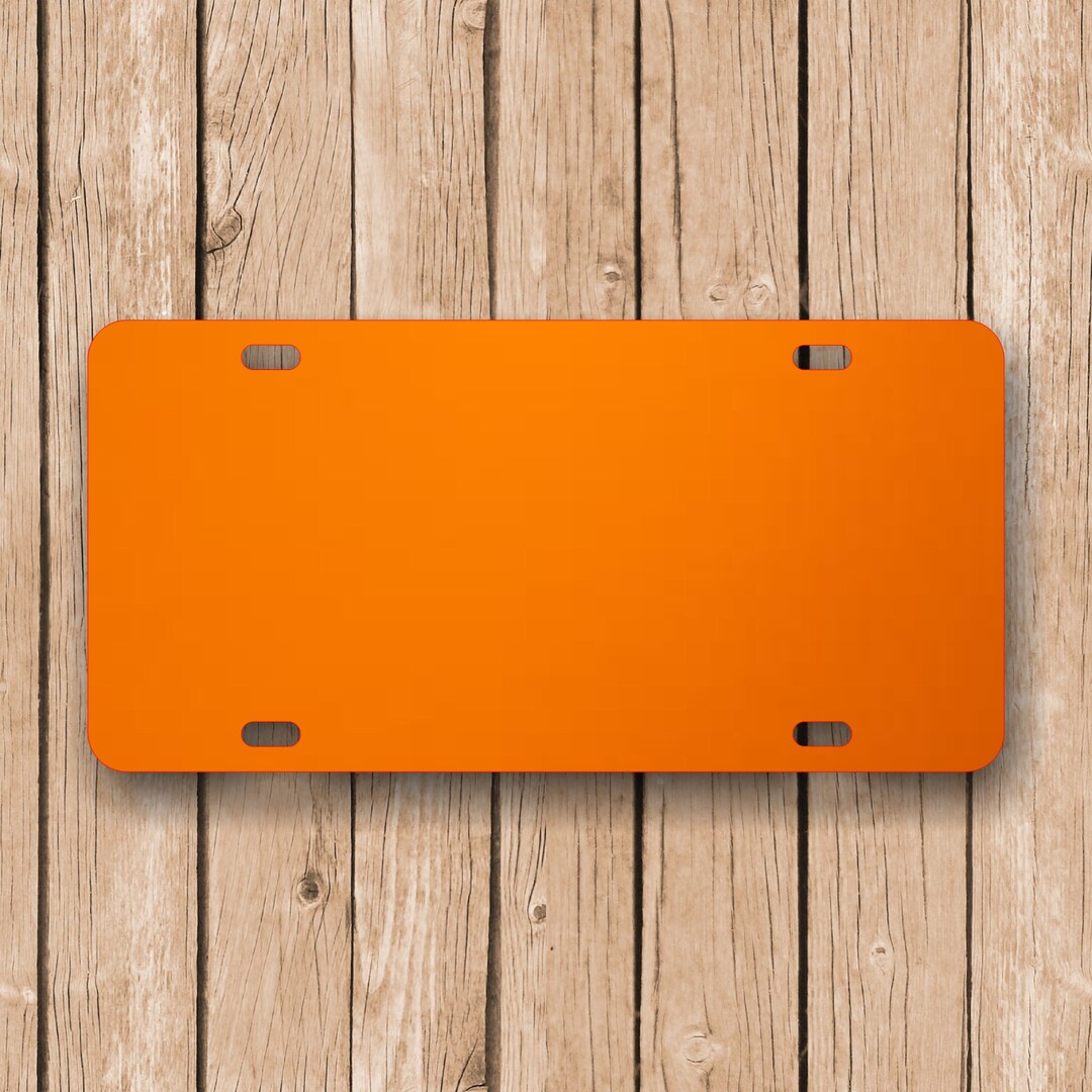 Custom Mirror "orange" License Plate, Car Tag, Personalized Car Tag ...