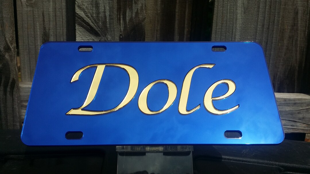 Custom Mirror "dark Blue" License Plate, Car Tag, Personalized Car Tag ...