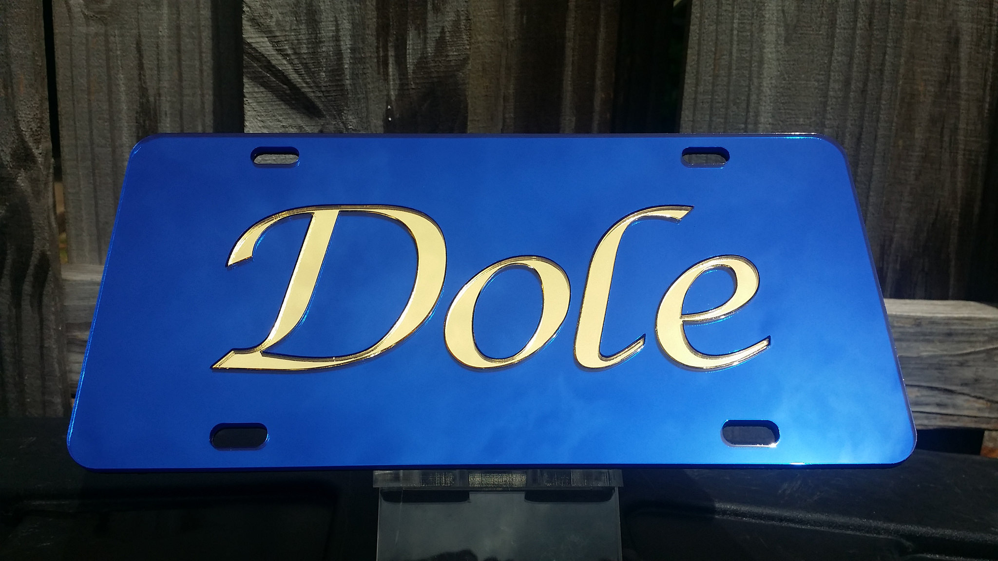 Custom Mirror DARK BLUE License Plate Car Tag | Etsy