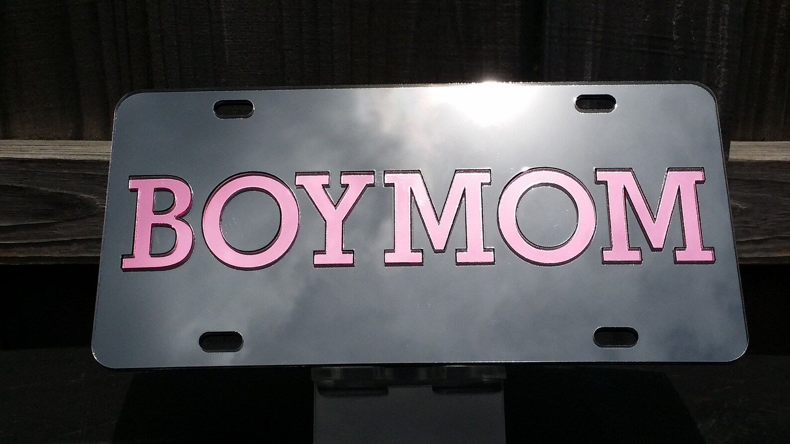 Custom Mirror "dark Grey" License Plate, Car Tag, Personalized Car Tag ...