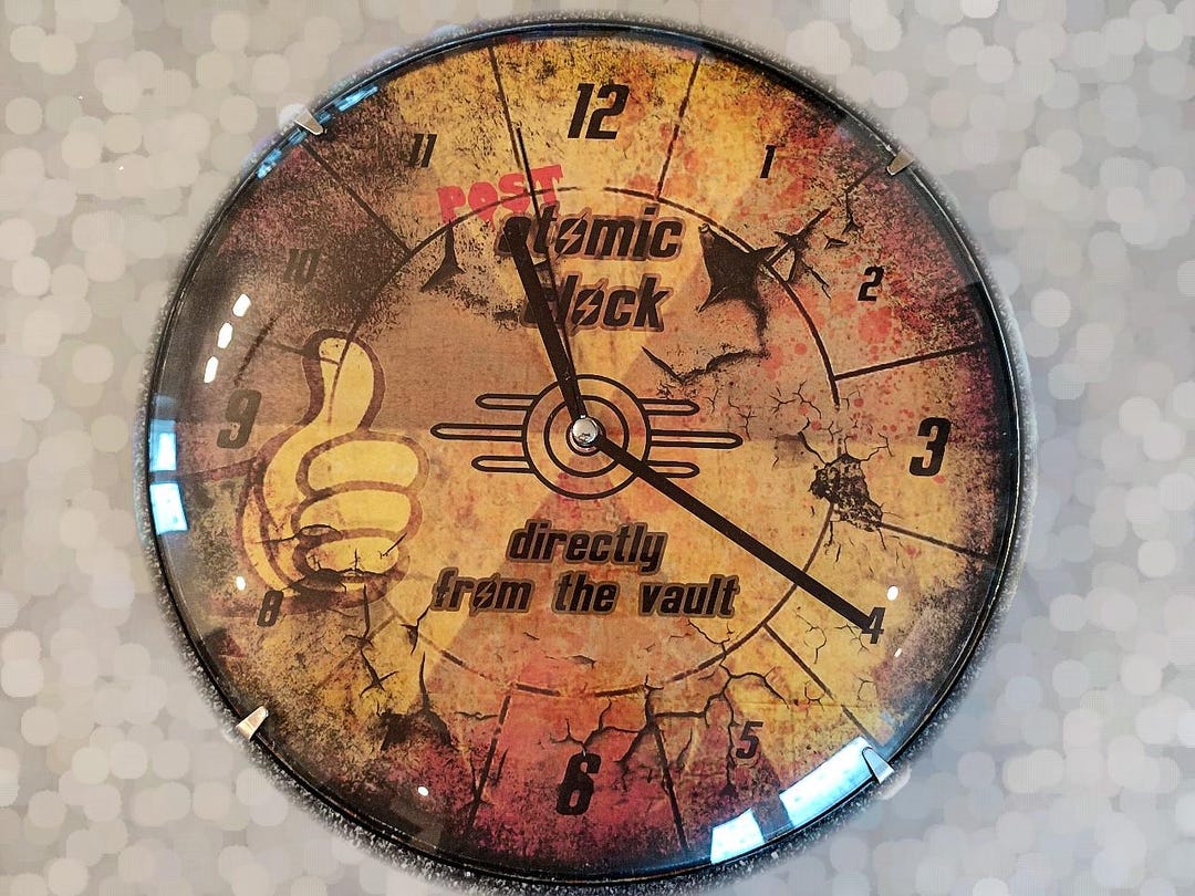 Fallout Inspired Vault Tec Clock - One of a Kind! - Etsy