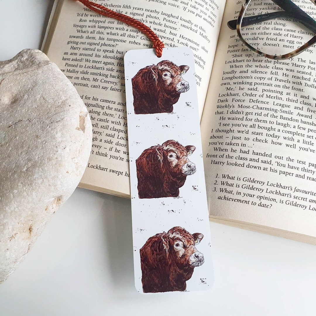 Metal Limousin Bull Bookmark, Bookworm Gifts, Cow Lover Gifts, Farmer ...