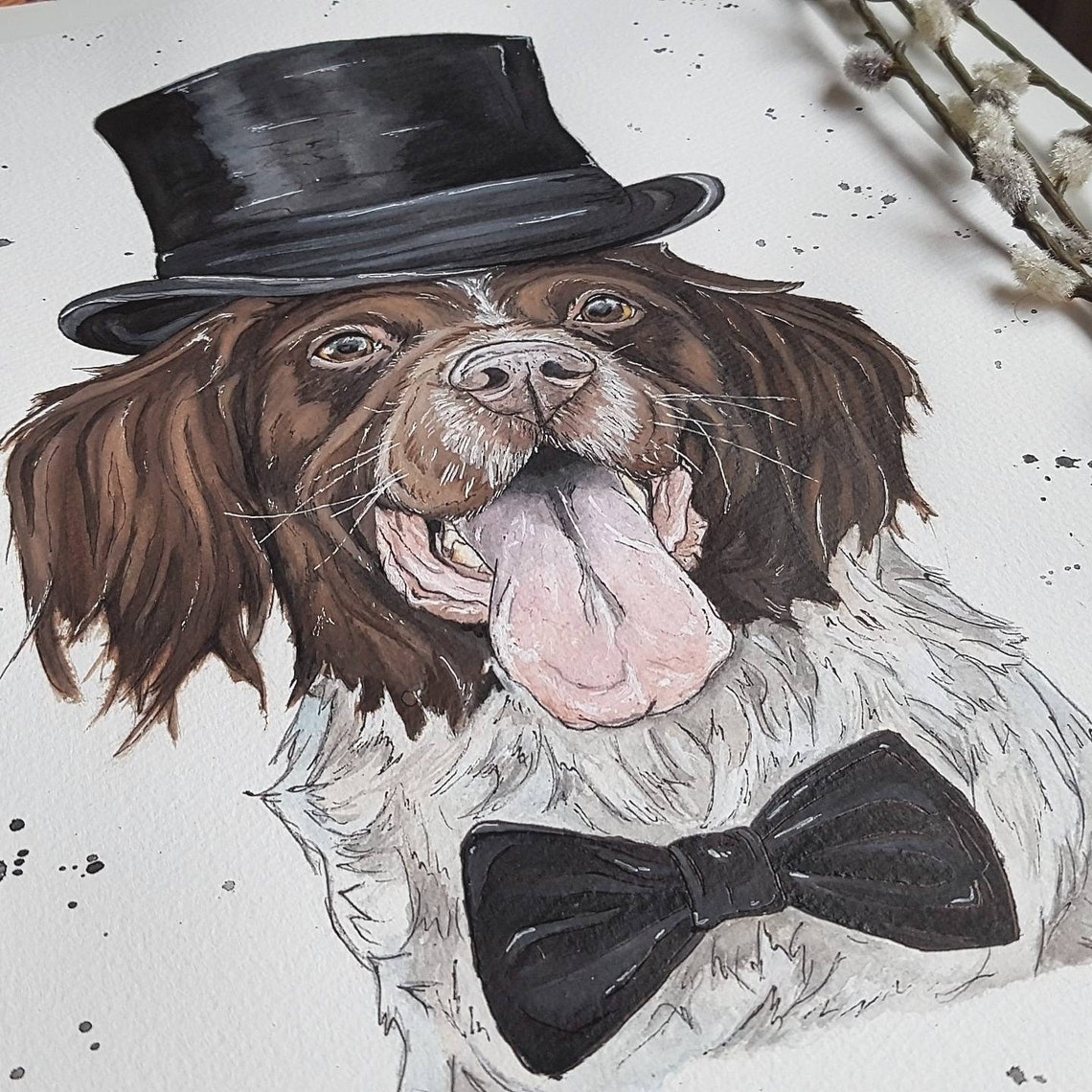 Original Springer Spaniel Art Pet Portrait Dog Mom Pet Loss - Etsy