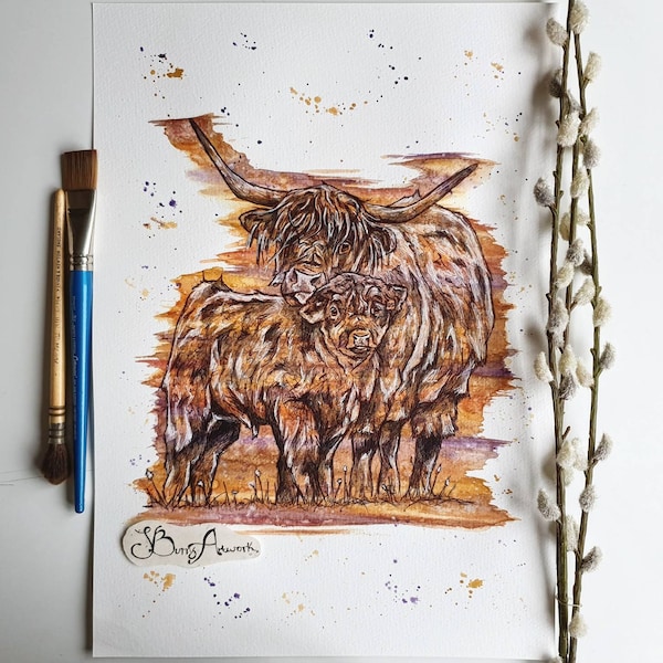Hairy Coo Artwork - Etsy