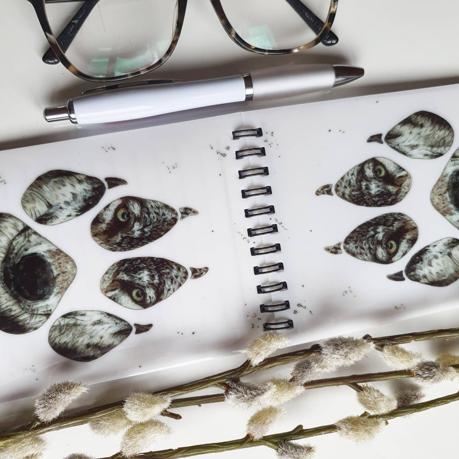 Timber Wolf Notepad Wolf Paw Print Paw Print Wolf Lover - Etsy UK