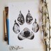 Watercolor Wolf Art Print Wolf Paw Print Nature Lover Gift - Etsy UK