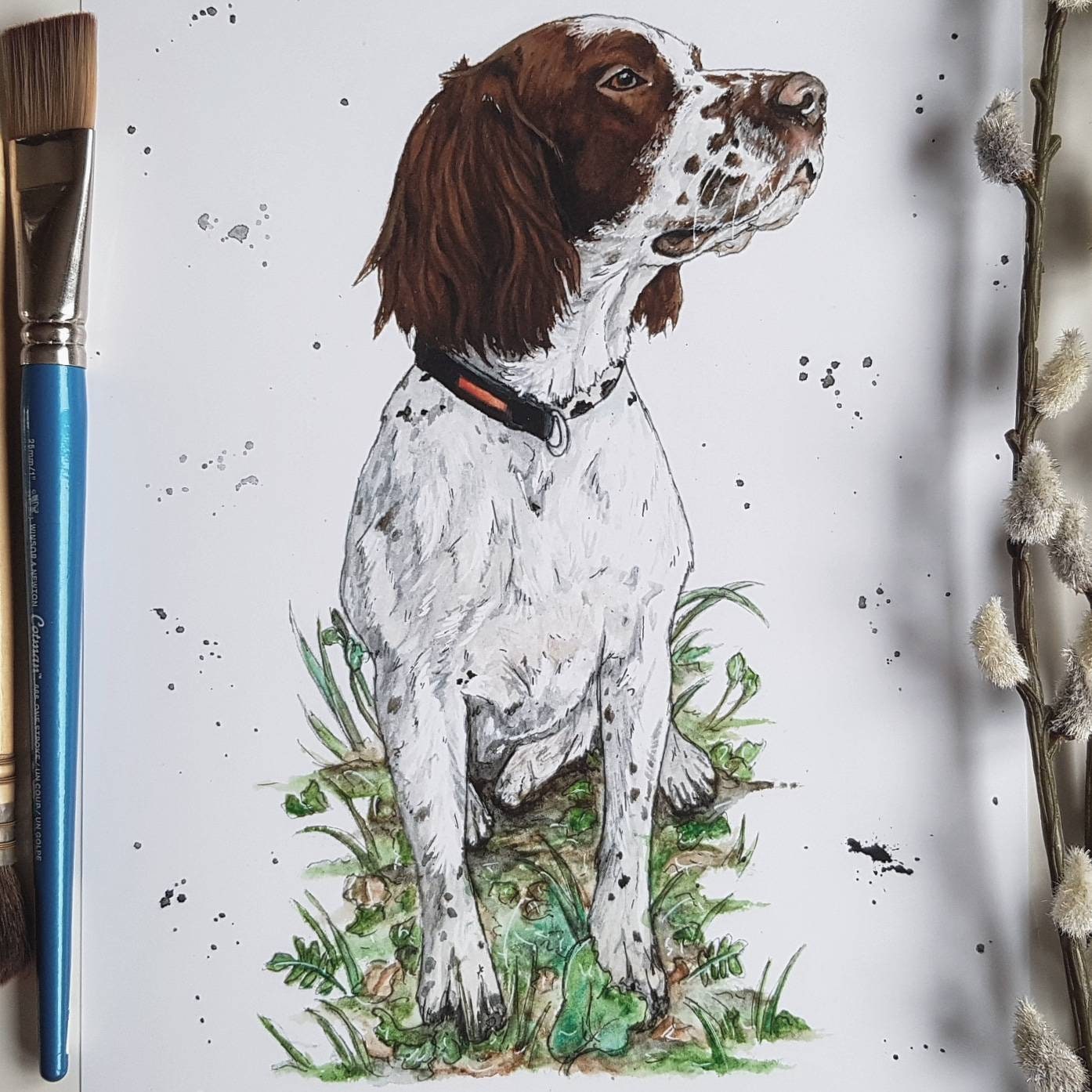 A4 Springer SPANIEL PRINT Dog Art Dog Lover Gift Pet Loss - Etsy UK