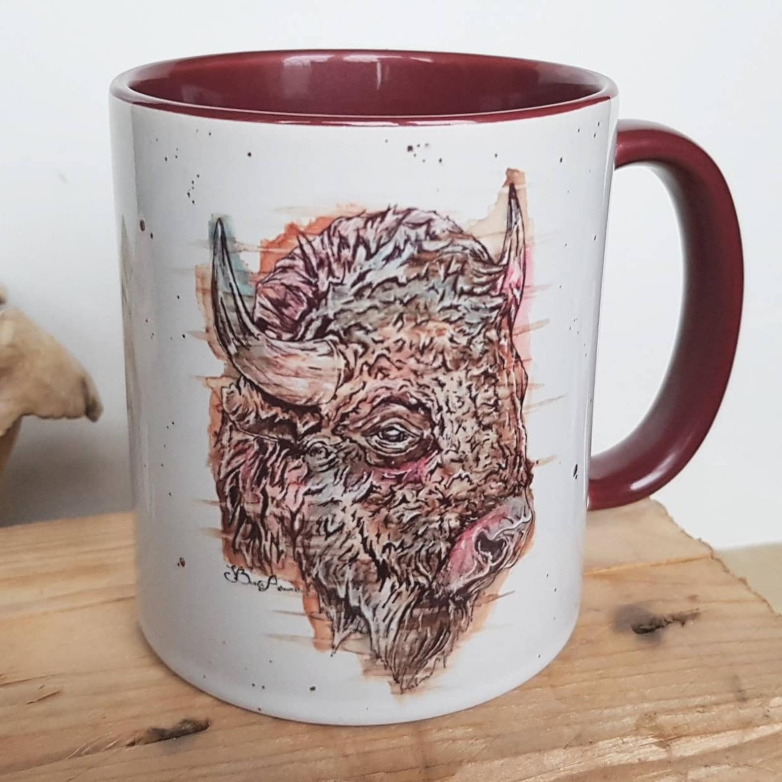 Watercolour Bison Coffee Mug Cow Gifts Native American Art - Etsy UK