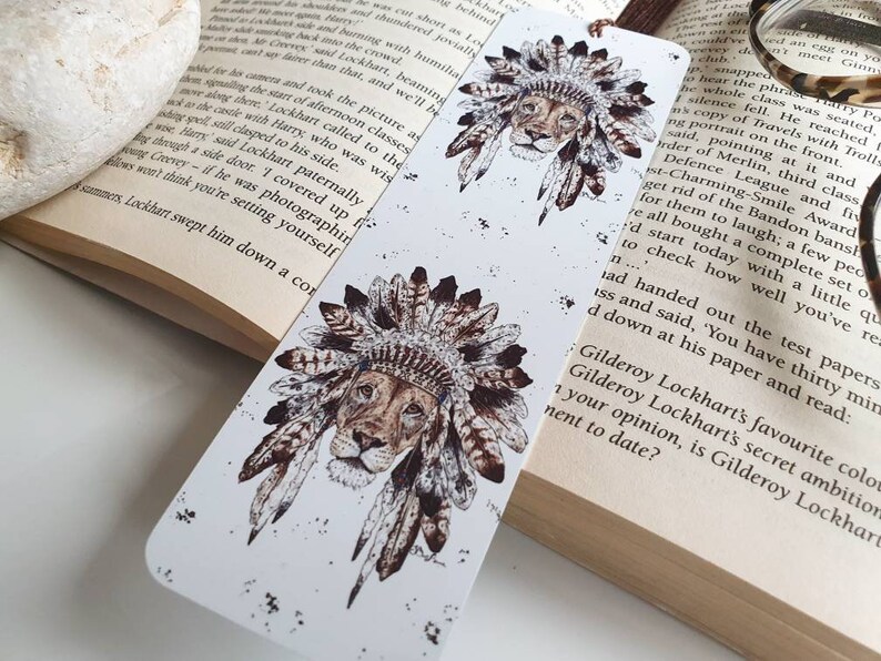Native American Metal Bookmark Lion Bookmark Wildlife - Etsy UK