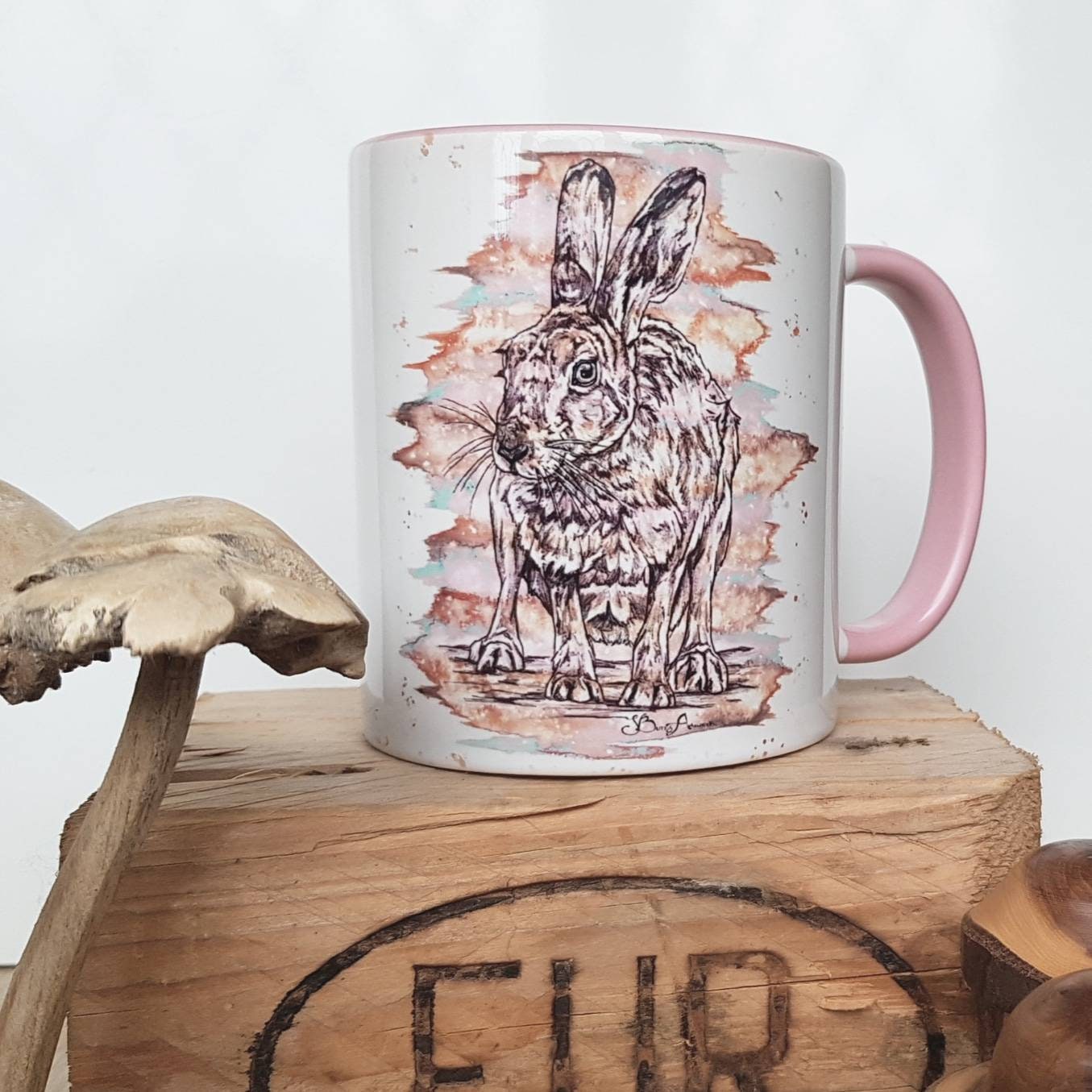 Hare Coffee Mug Country Kitchen Bunny Rabbit Mug Hare Gift - Etsy