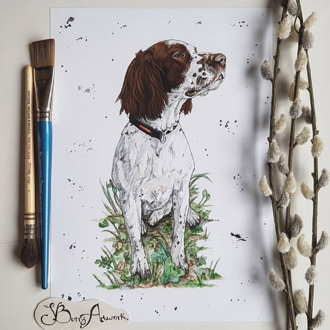 A4 Springer SPANIEL PRINT Dog Art Dog Lover Gift Pet Loss - Etsy UK