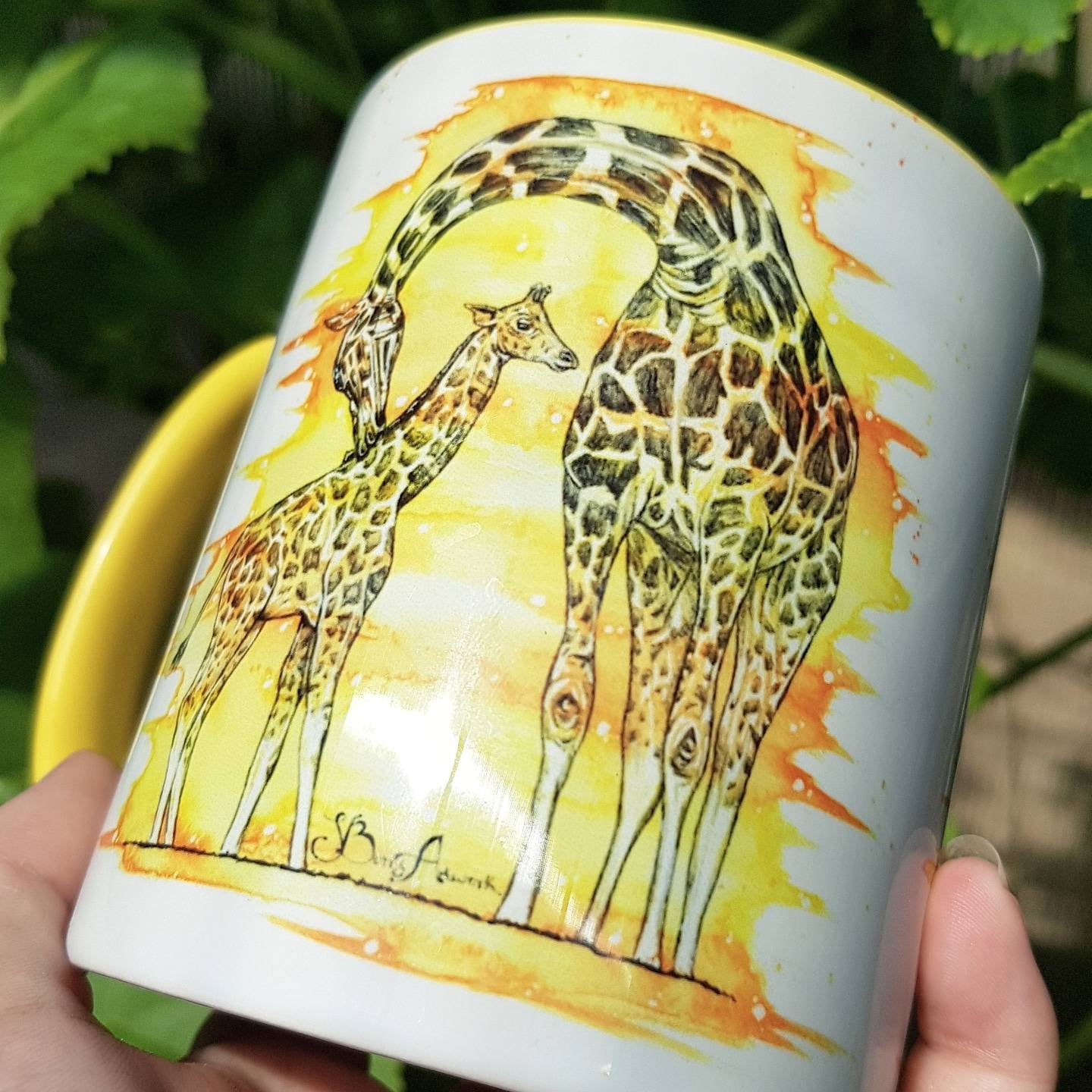Watercolour giraffe mug animal mug zoo mug giraffe gift | Etsy