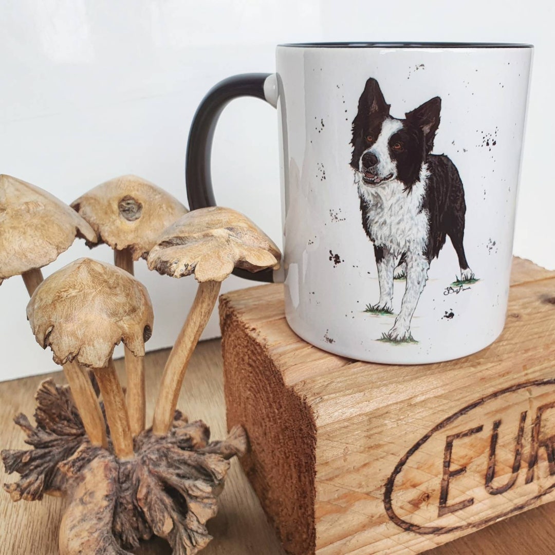 Border Collie Coffee Mug, Border Collie Gifts, Pet Portrait, Dog Mom ...