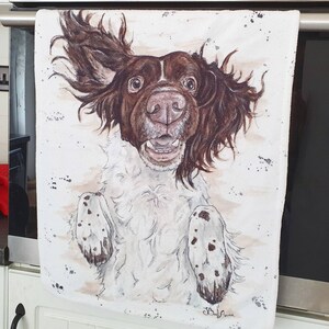 Springer Spaniel Tea Towel, Dog Kitchen Homeware, Springer Spaniel ...