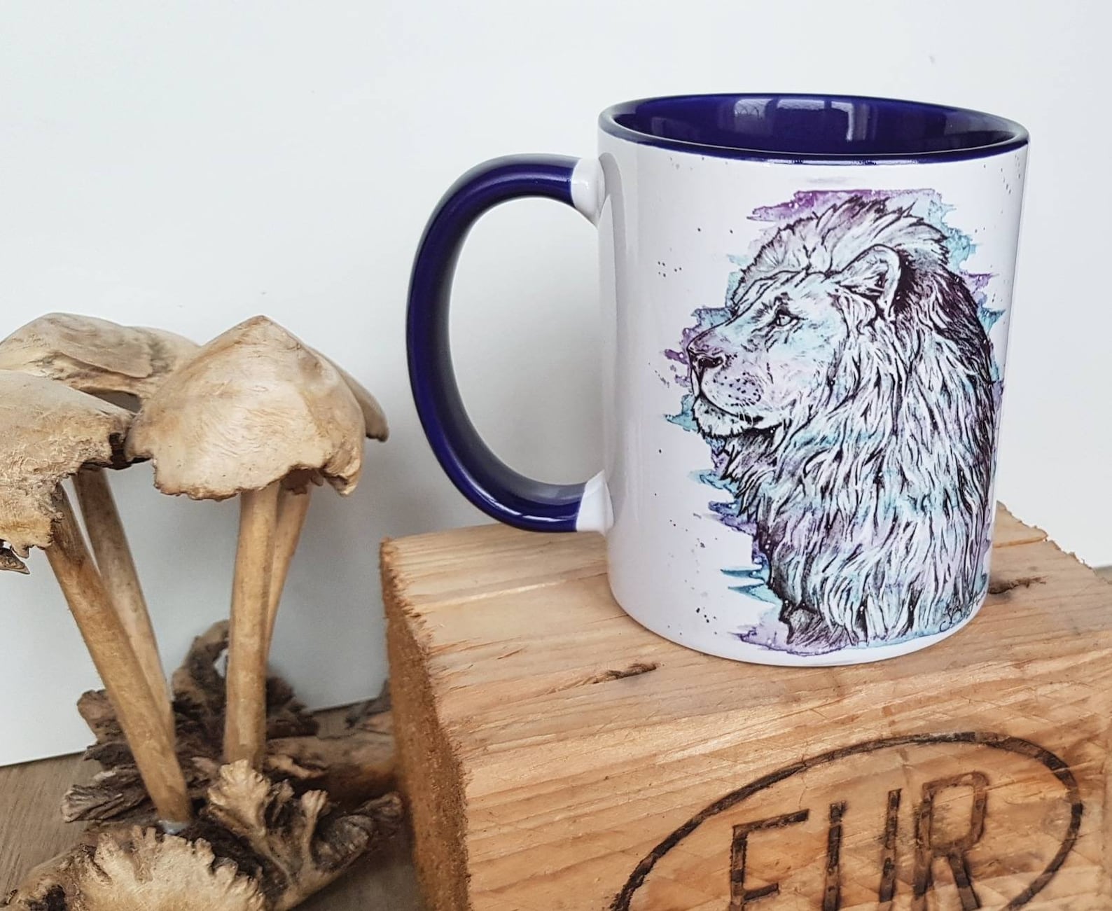 Watercolour Lion Mug Lion Gift Lion Decor Purple Mug Lion - Etsy UK
