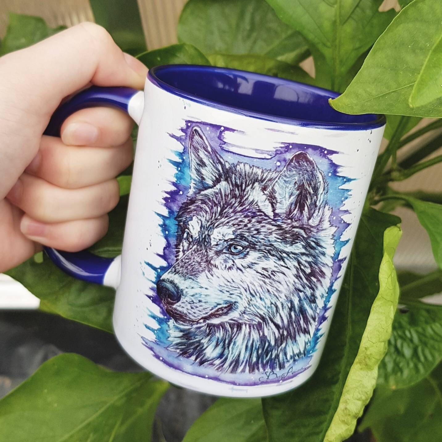 Timber Wolf coffee mug wolf lover gifts spirit animal witch | Etsy
