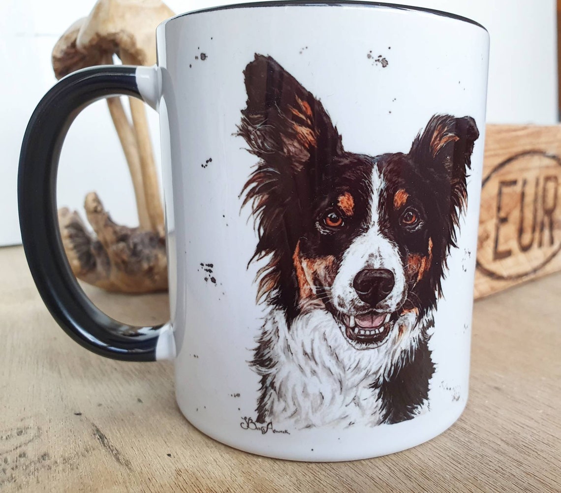 Tri Border Collie Coffee Mug Dog Lover Gifts Cute Dog Mug - Etsy