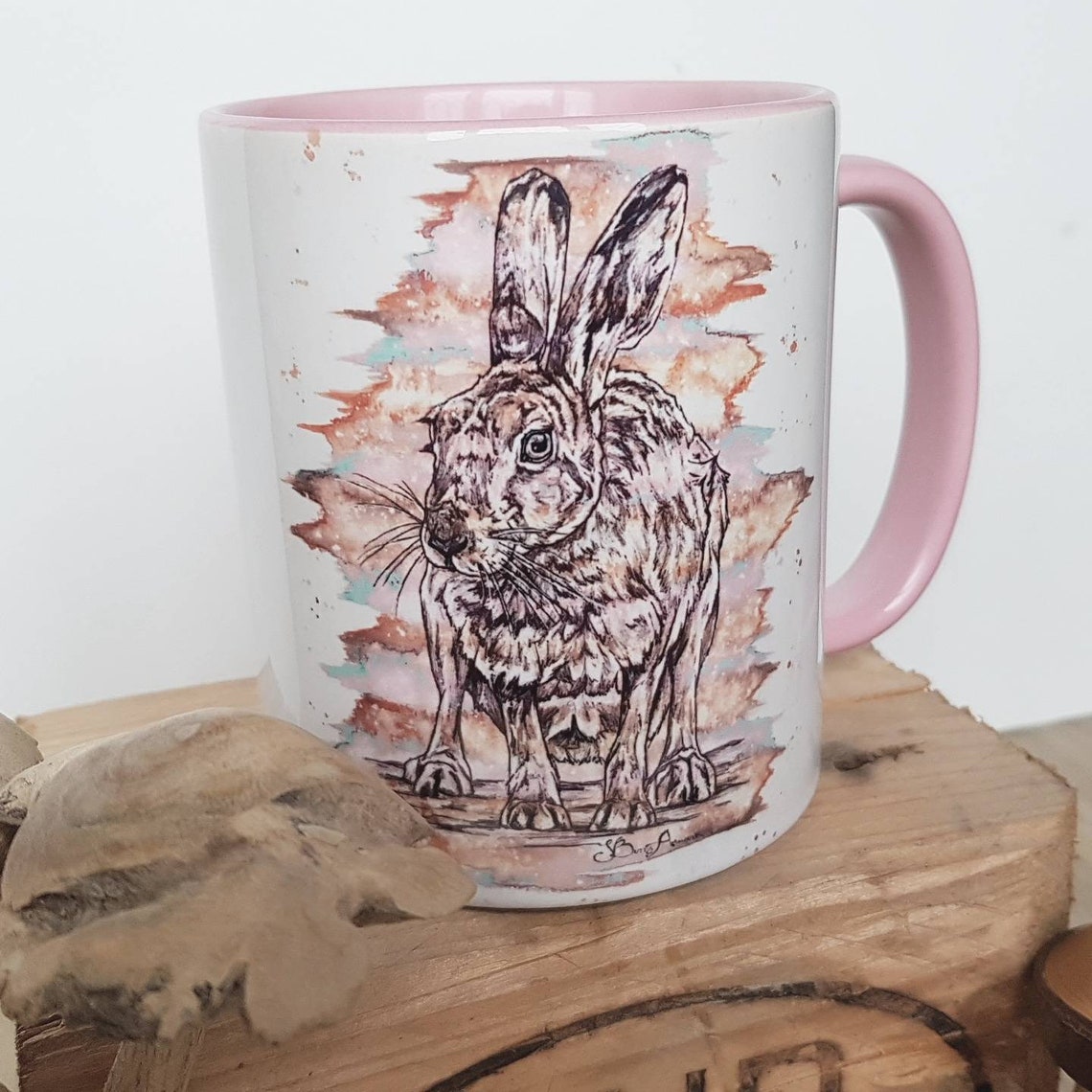 Hare Coffee Mug Country Kitchen Bunny Rabbit Mug Hare Gift - Etsy