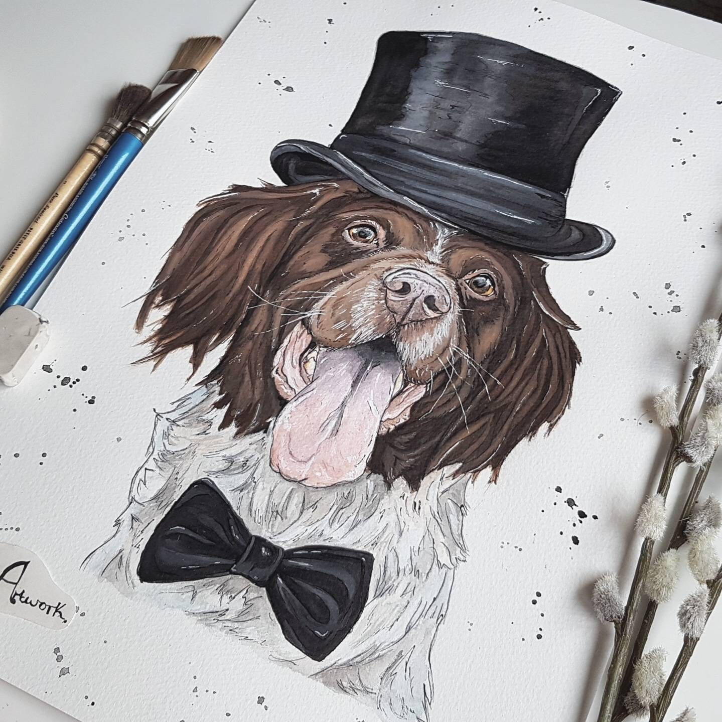 Original Springer Spaniel Art Pet Portrait Dog Mom Pet Loss - Etsy