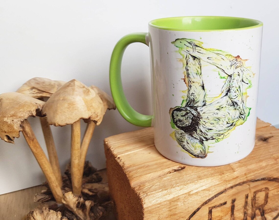 Sloth coffee mug cute animal mugs sloth lover gifts lazy | Etsy
