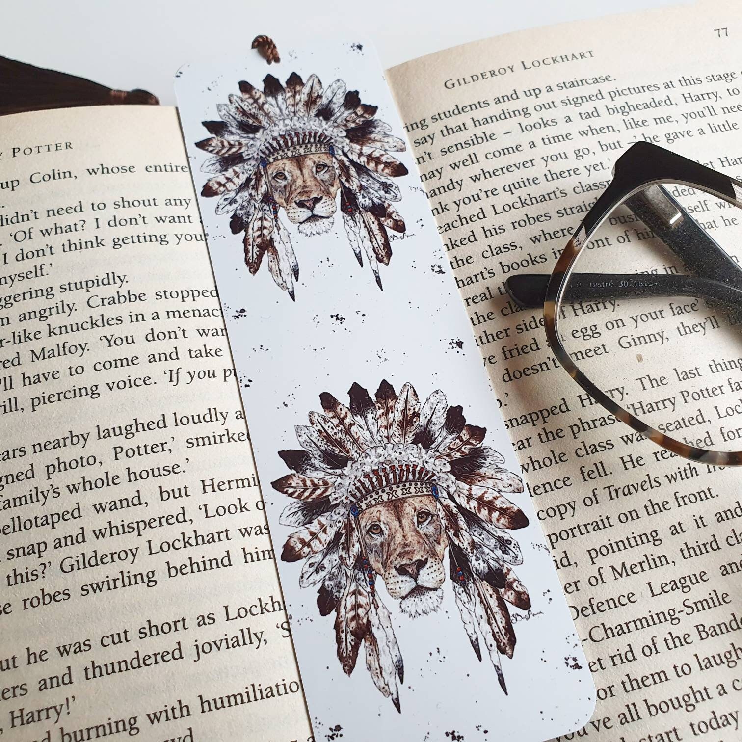 Native American Metal Bookmark Lion Bookmark Wildlife | Etsy UK