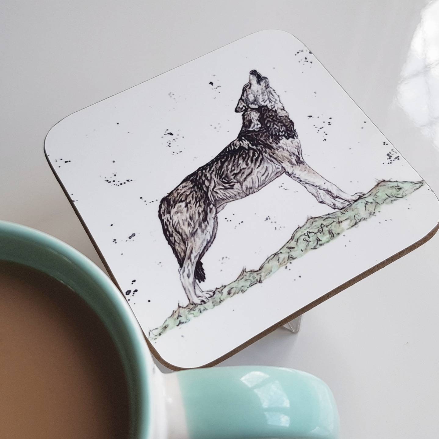 Howling Wolf Coffee Mug Watercolour Wolf Mug Wolf Lover - Etsy