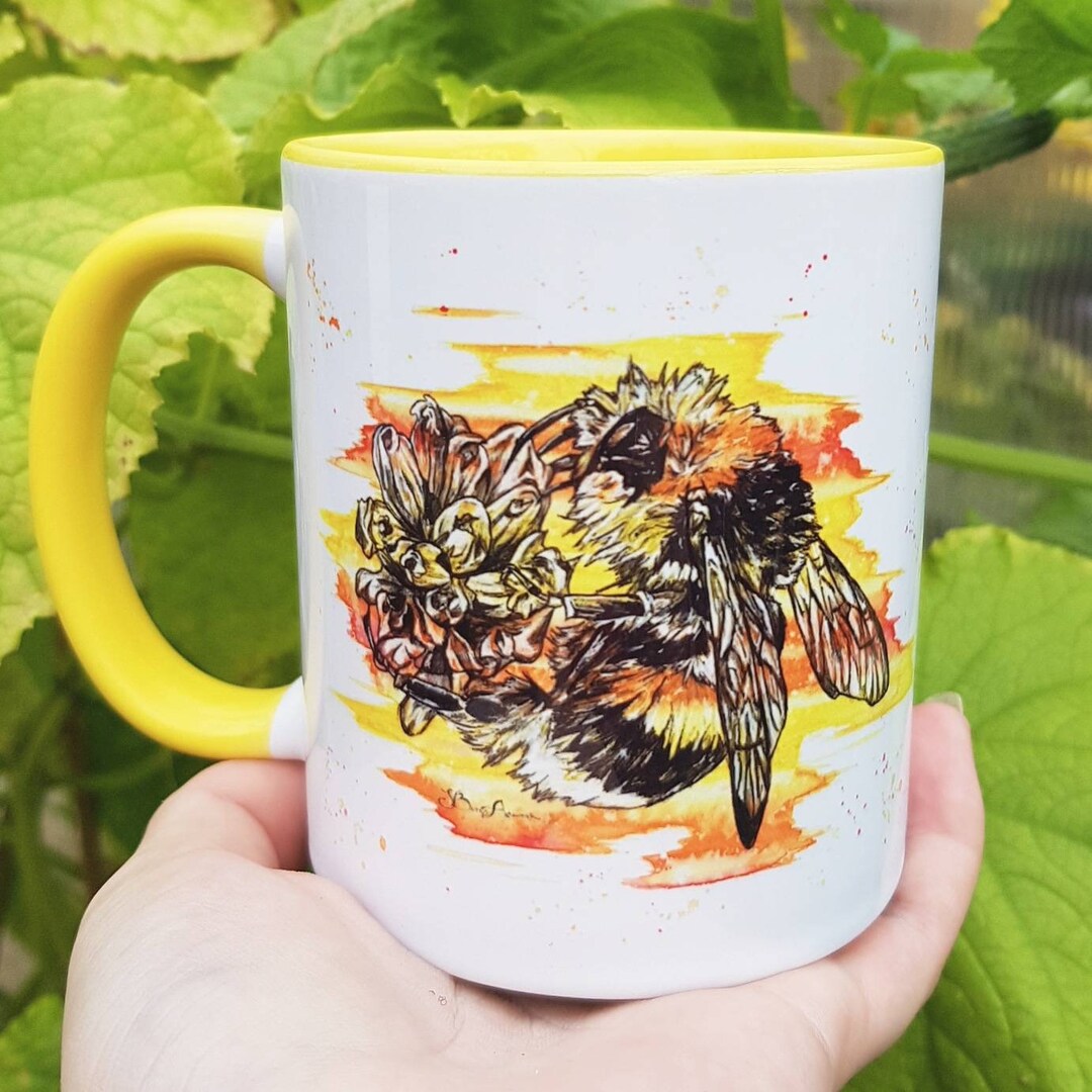 Bumble Bee Coffee Mug, Queen Bee, Bumble Bee Gifts, Yellow Mug, Cute ...