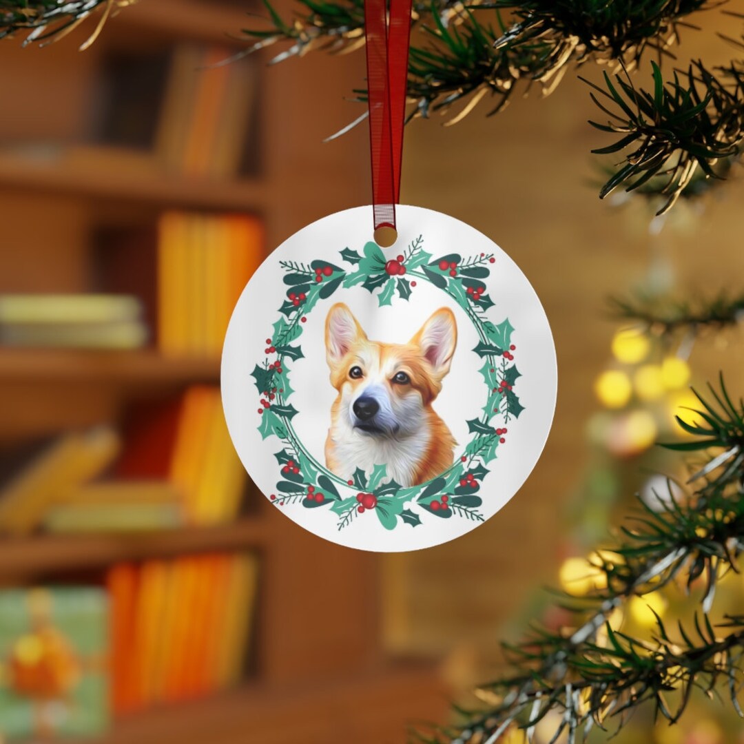 Custom Dog Metal Ornaments Dog Photo Gift Based off Your - Etsy