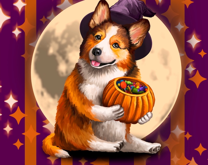Cute Halloween Corgi Ghost PNG Clipart, Spooky Dog Illustration,pet ...