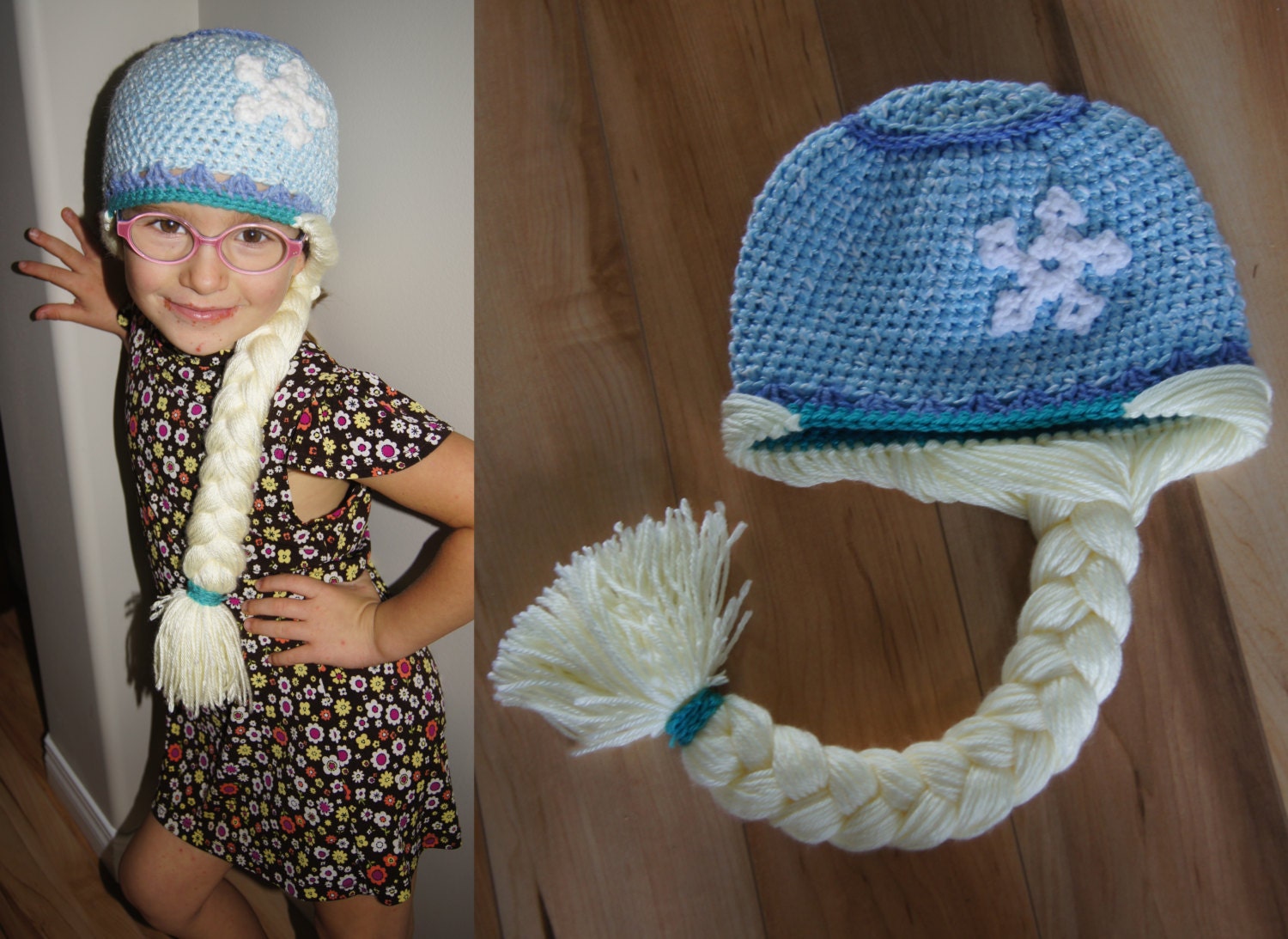 Crocheted Frozen Inspired Elsa, Anna and Olaf Beanie Hats (PATTERN ONLY ...