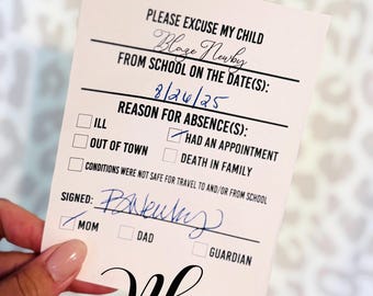 Excuse Note to School Template | School Note From Home | Excuse Note ...