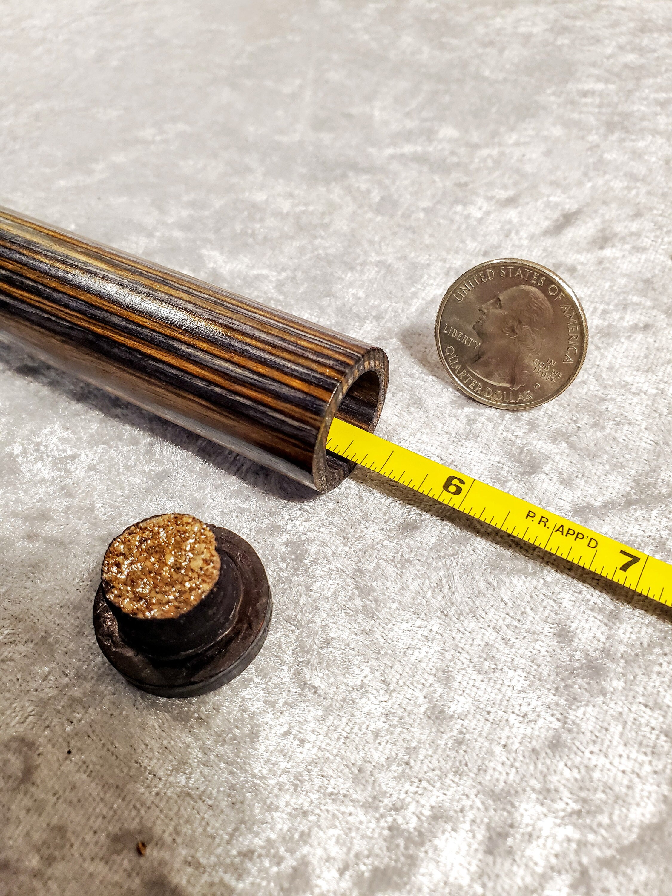 Stash Box Threaded Top Curly White Maple with Purple Spectra Ply Lid ...