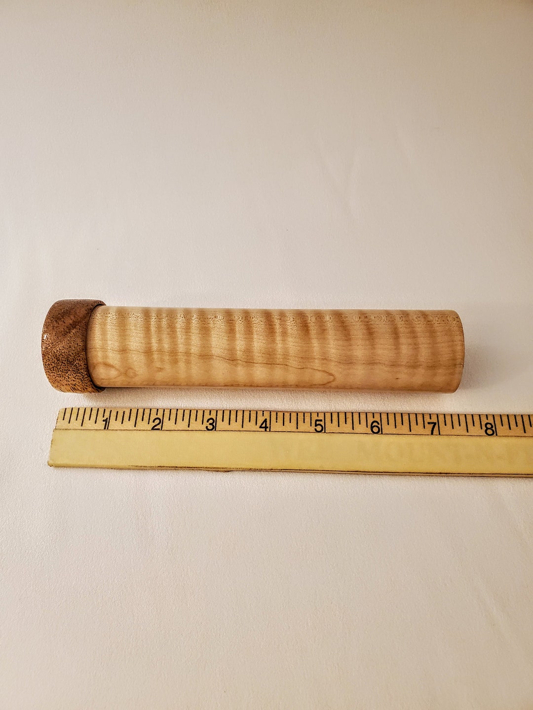 Handcrafted Round Box, Lid Has Air Tight Threads, Domestic Hardwood ...