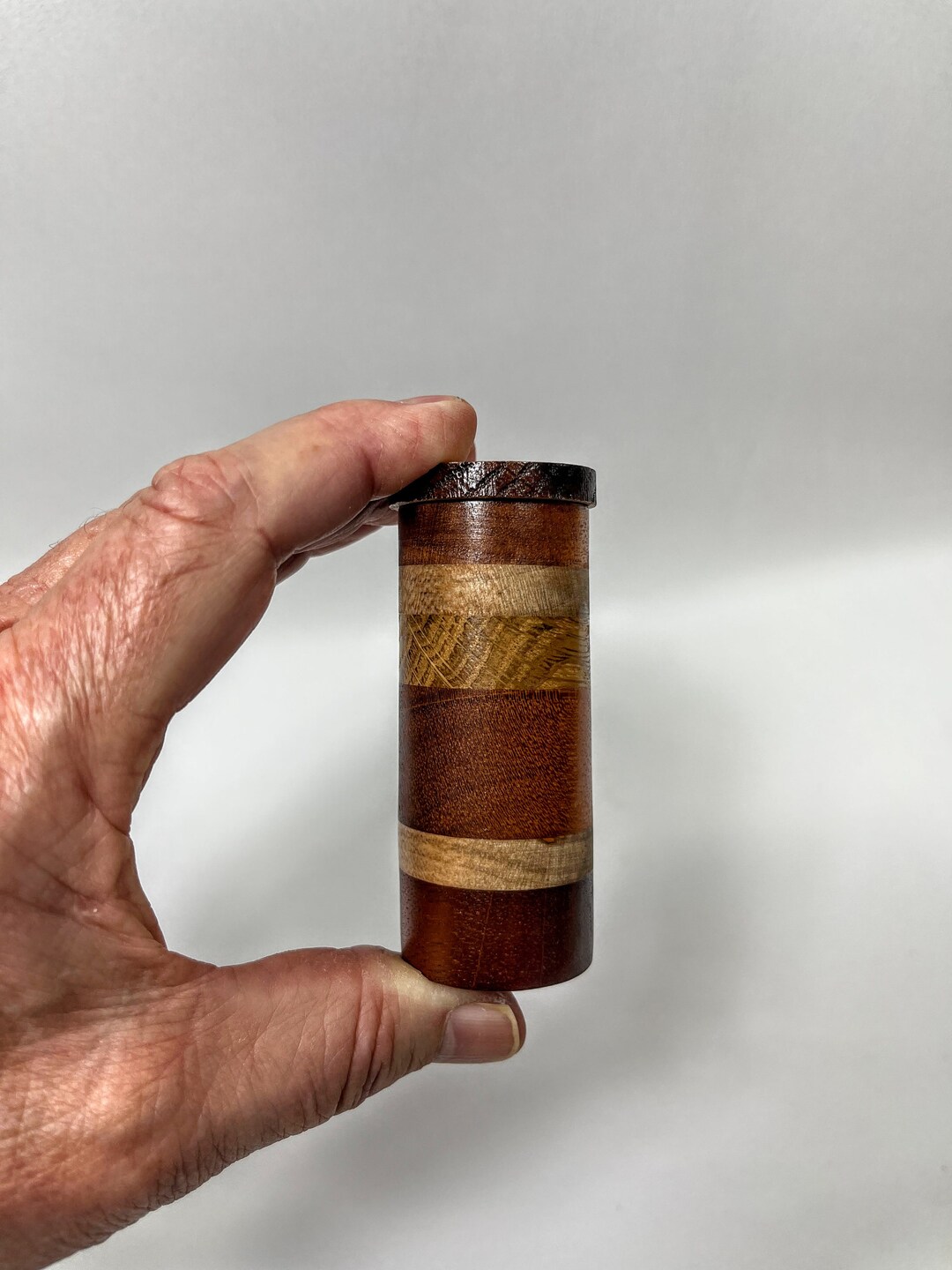 Round Wood Tube Box Unique Woods Store Pills Needles and - Etsy