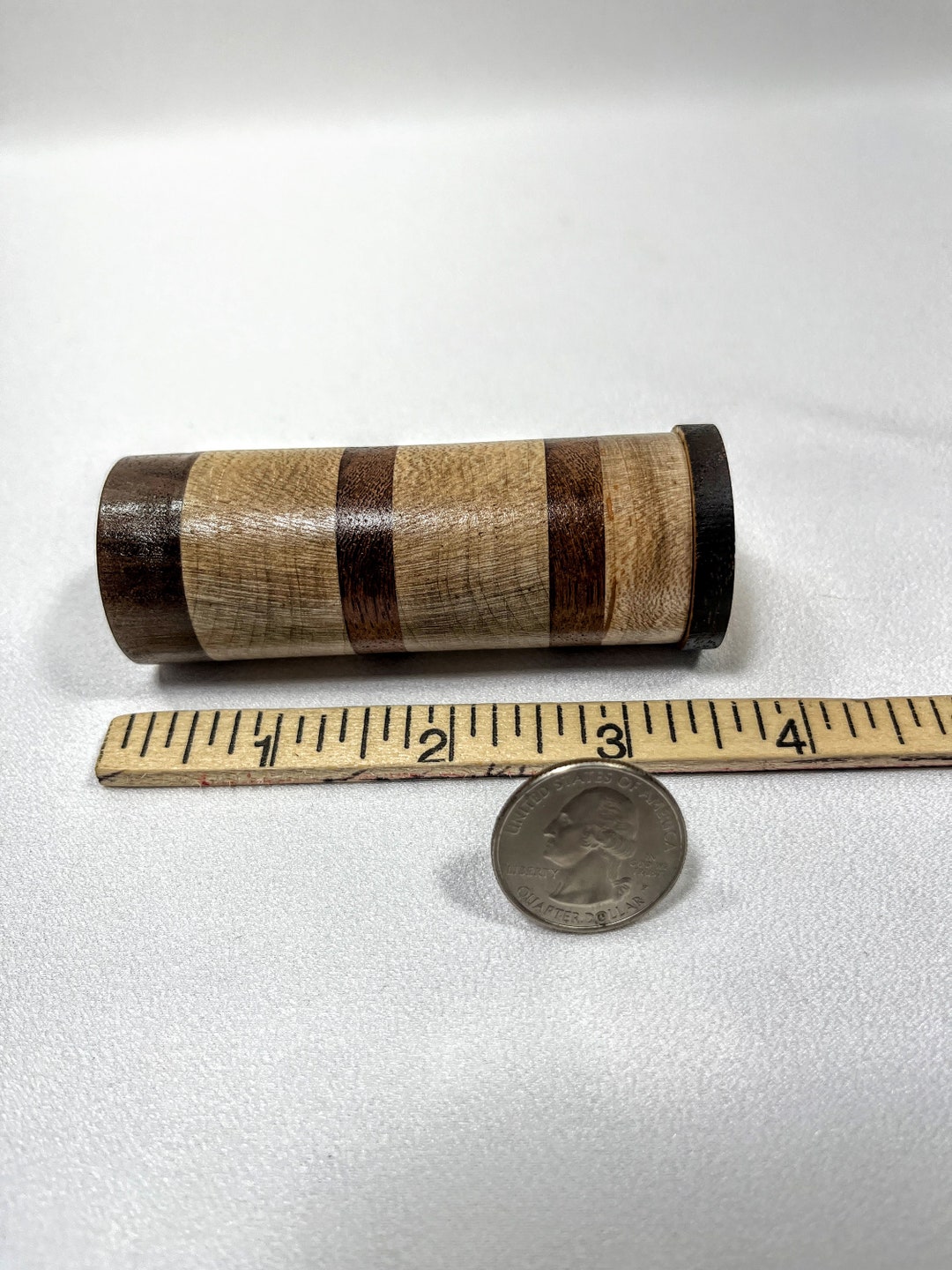 Round Wood Tube Box, Keep Pills, Needles and Pins, Buttons, Unique ...