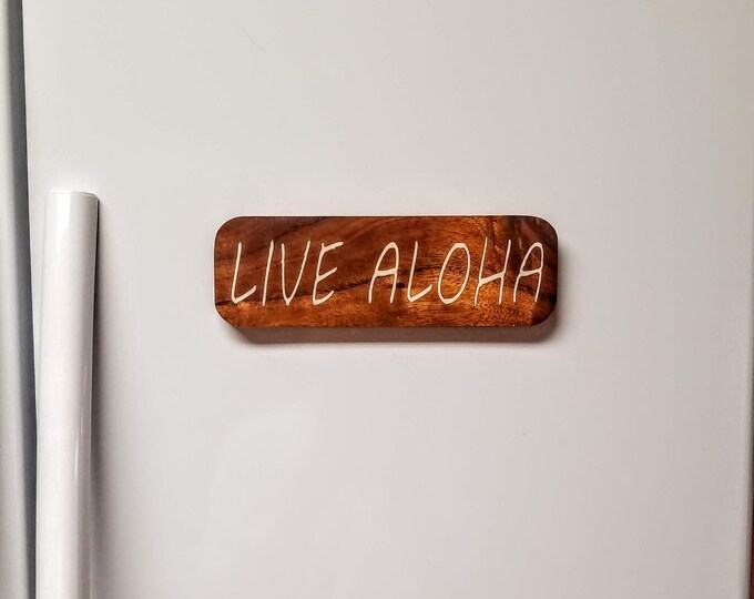 Hawaii Koa Wood Refrigerator Magnet Live Aloha Hawaiian - Etsy