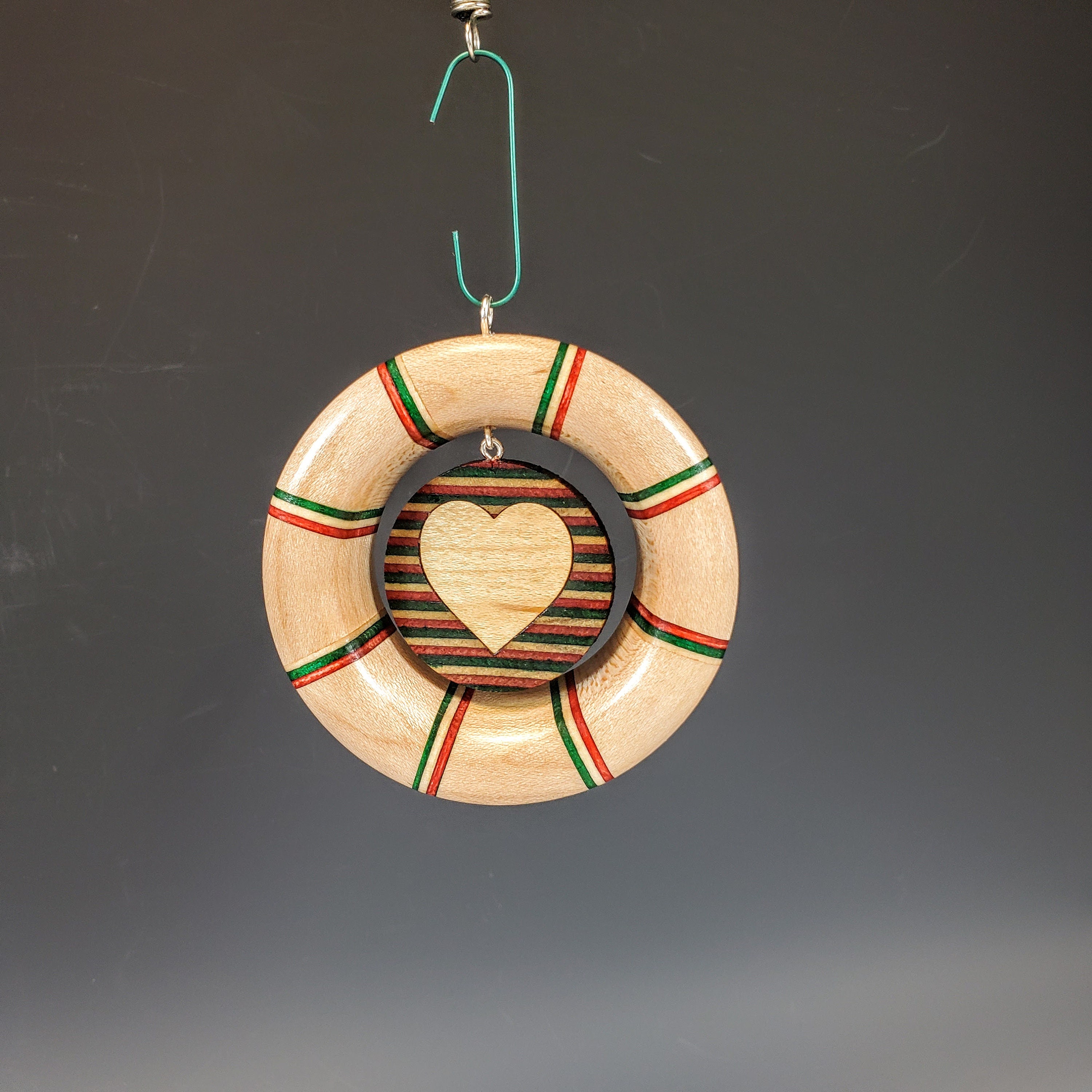 One of a Kind Tree Ornament Maple With Christmas Colors | Etsy