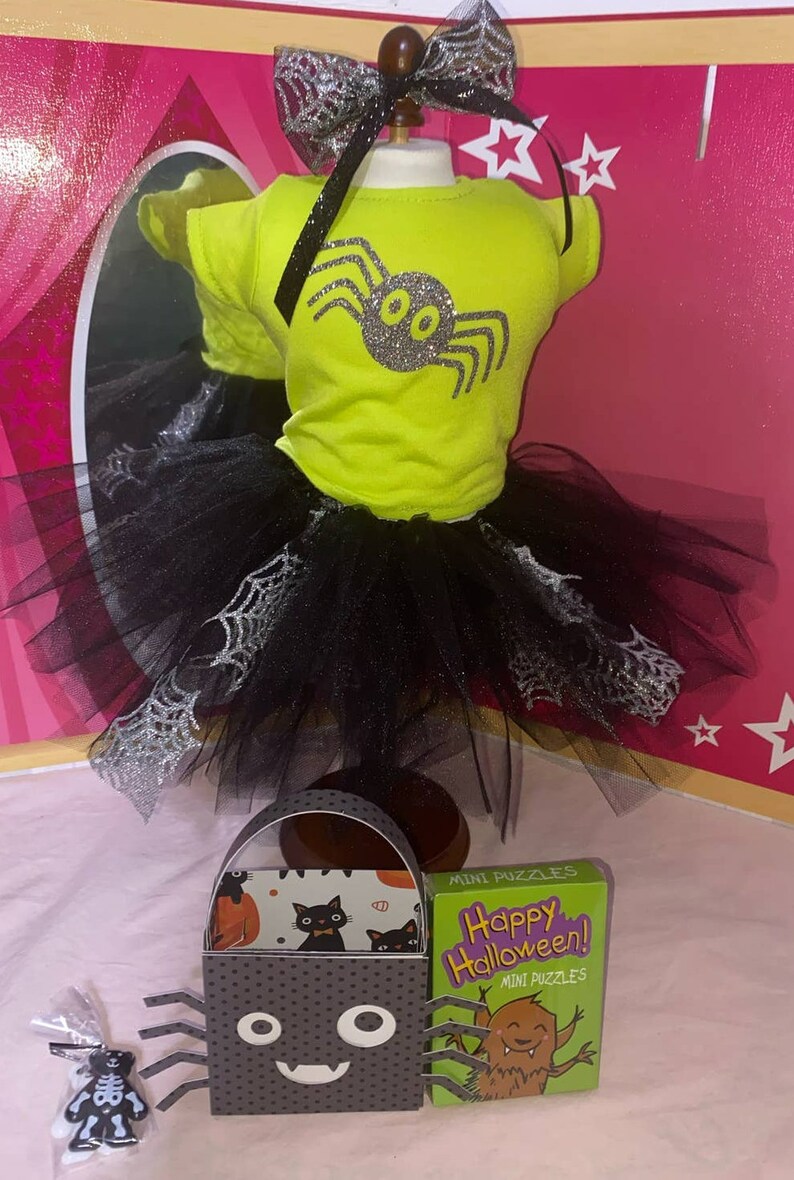 Halloween Costume Goofy Spider With Tutu & Treat Bag for American Girl ...