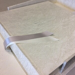 12 X 12 Personalised Wedding Album & Storage Box Bound in Crushed Ivory ...