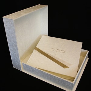12 X 12 Personalised Wedding Album & Storage Box Bound in Crushed Ivory ...