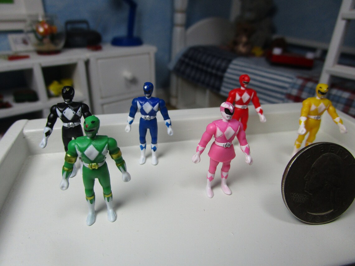 1/6 Miniature Toy Micro Power Ranger Toys Miniature Toy 1/6 - Etsy