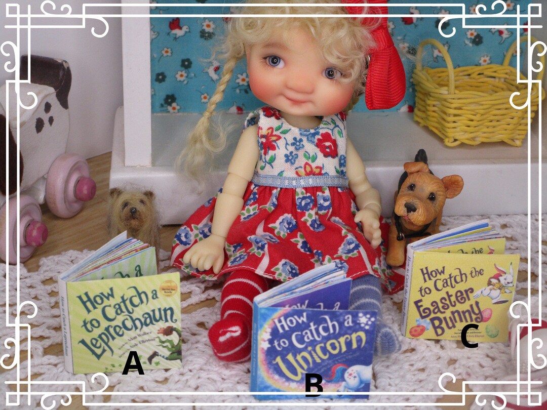 1/6 Miniature Book How to Catch a Easter Bunny Unicorn Leprechaun ...