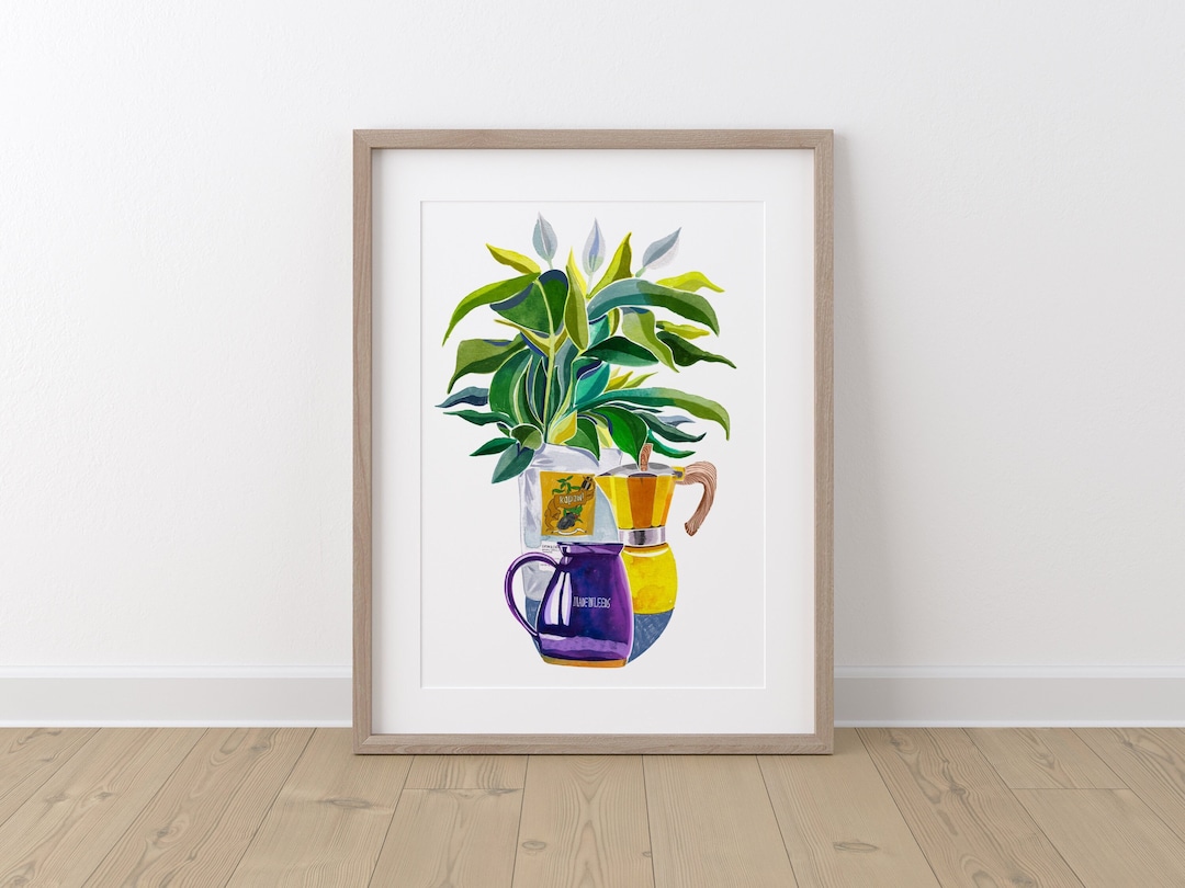 Leeds Art Print, Kapow Coffee, Made in Leeds, Cafetiere, Ceramic Mug ...